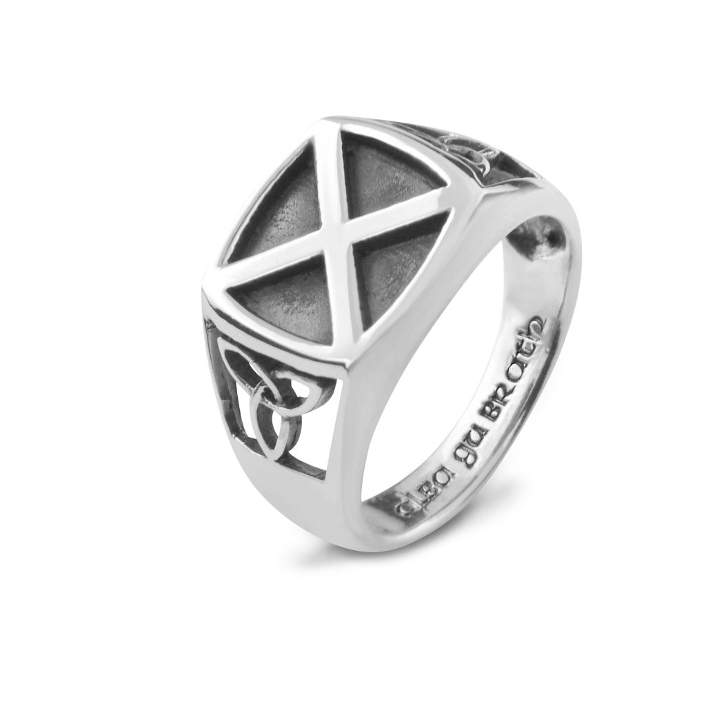 Scottish Saltire Signet Ring